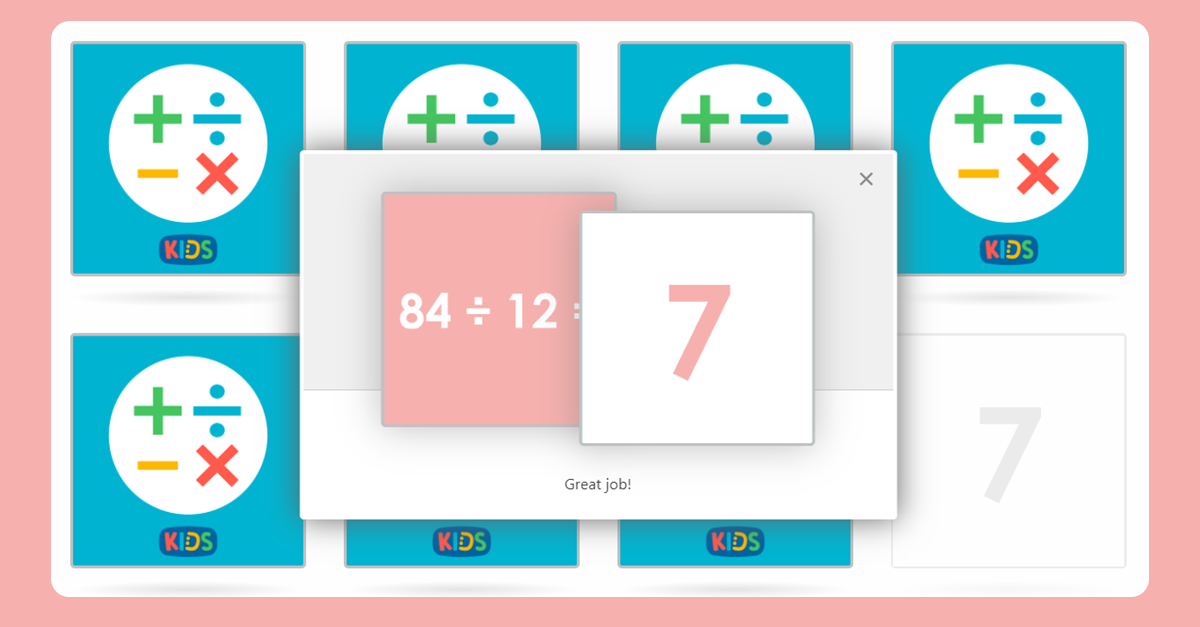 Year 4 Mixed Division Memory Card Game | Classroom Secrets Kids