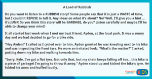 Year 4 Reading Comprehension Fiction A Load of Rubbish | Classroom ...