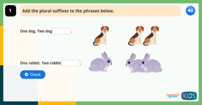 Plurals Year 1 Game Adding -s | Classroom Secrets Kids