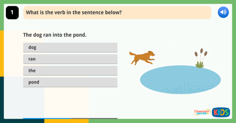 Year 1 Verbs Game Word Classes | Classroom Secrets Kids