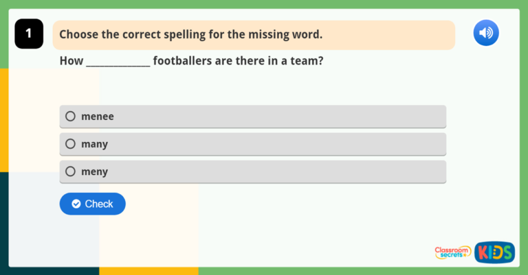 Common Exception Words Set 7 Year 2 | Classroom Secrets Kids
