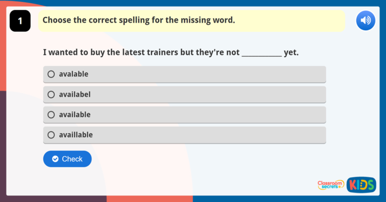 Common Exception Words Set 3 Year 5 and Year 6 | Classroom Secrets Kids