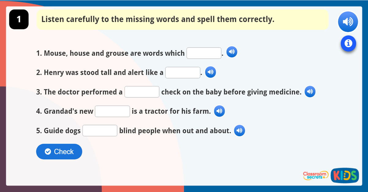 Year 5 and 6 Spelling Activity 4 | Classroom Secrets Kids