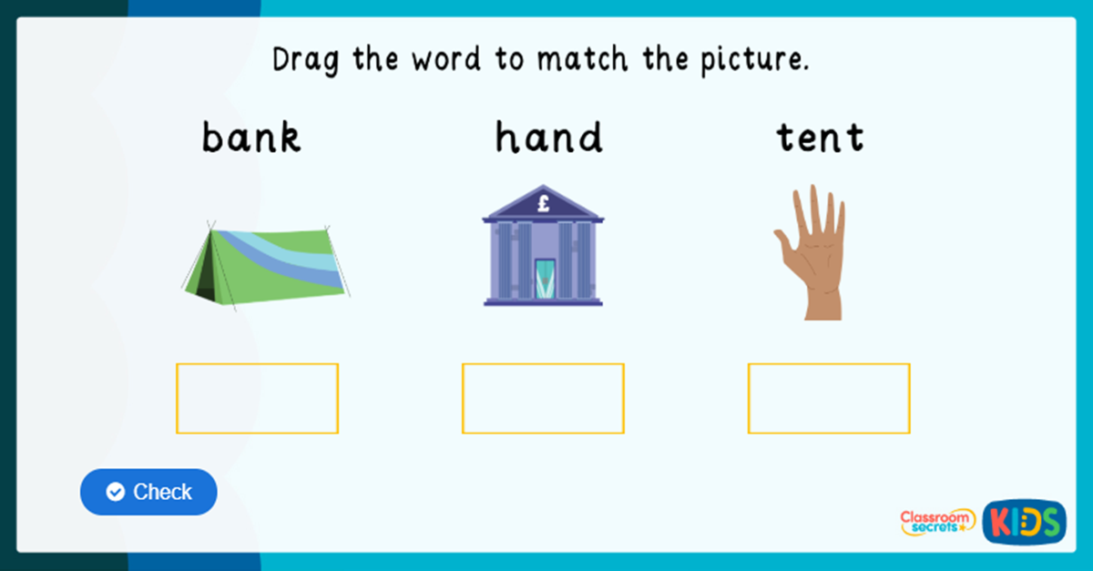 Phonics Word Match CVCC Game Phase 4 | Classroom Secrets Kids