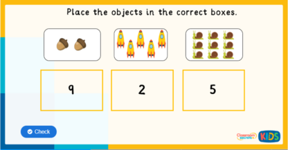 Reception Matching Numbers to Objects Game 0-10 | Classroom Secrets Kids