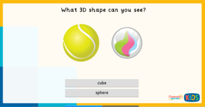 Reception Name the 3D Shape Game | Classroom Secrets Kids