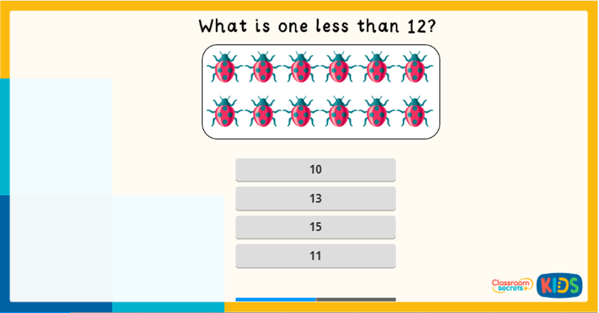 Reception Recall One Less Game 0-20 | Classroom Secrets Kids