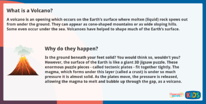 Year 5 Reading Comprehension Volcanoes Non-Fiction | Classroom Secrets Kids