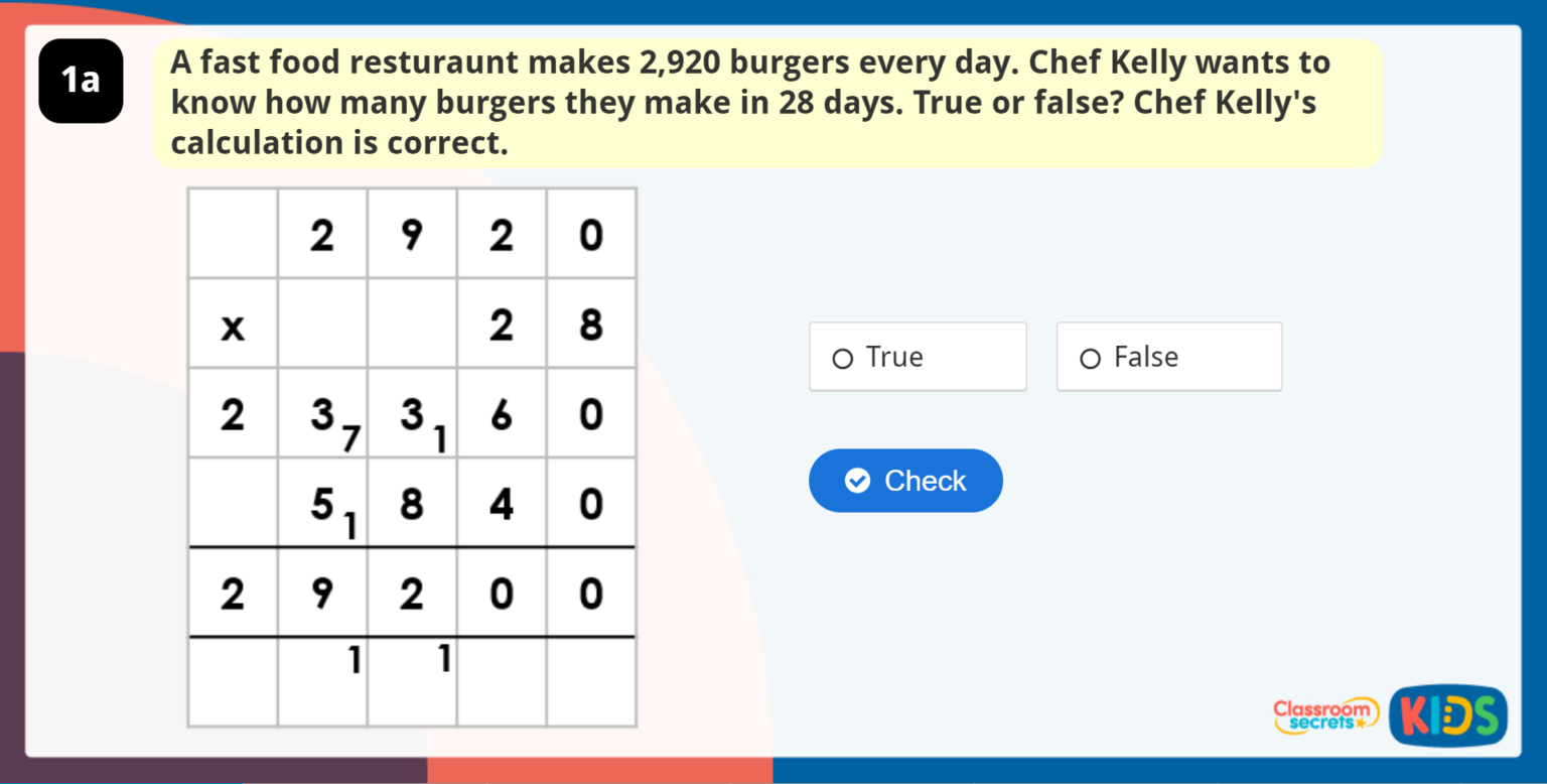 Year 6 Word Problems Multiplication and Division 1 | Classroom Secrets Kids