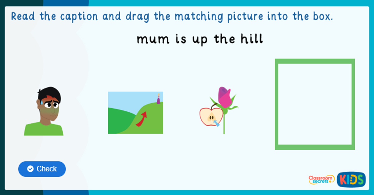 Phonics Phase 2 Caption Game 4 | Classroom Secrets Kids