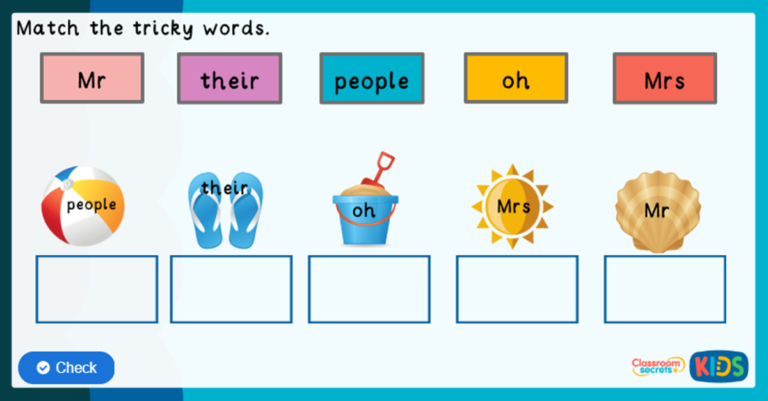 Phonics Tricky Words Game Phase 5 | Classroom Secrets Kids