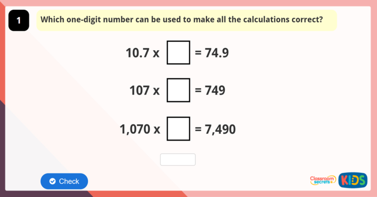 Year 6 Reason from Known Facts Game | Classroom Secrets Kids