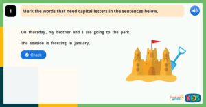 Year 1 Capitals Game Capital Letters for Dates 2 | Classroom Secrets Kids