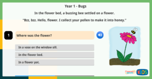 Year 1 Plants Reading Comprehension Bugs | Classroom Secrets Kids