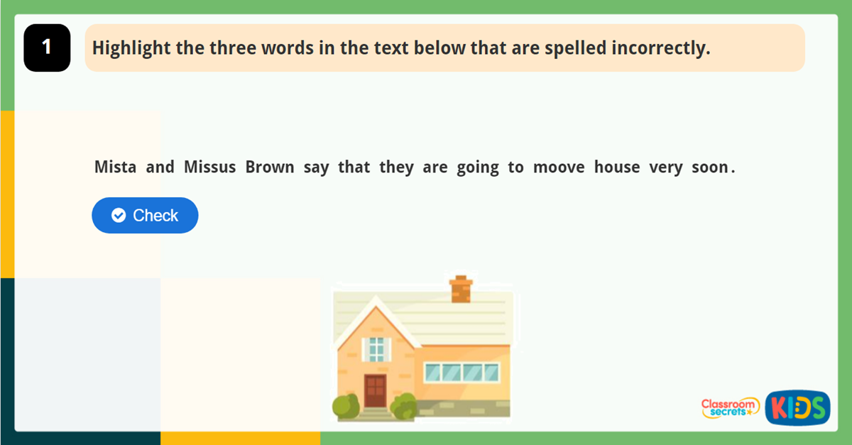 Year 2 Spelling Game 5 | Classroom Secrets Kids