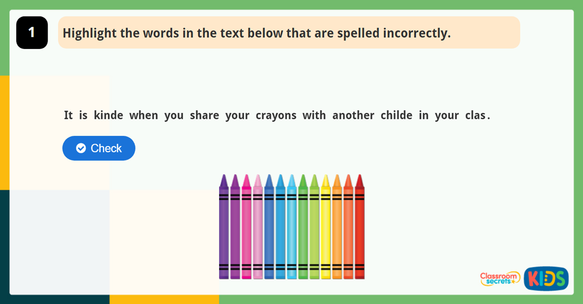 Year 2 Spelling Game 6 | Classroom Secrets Kids