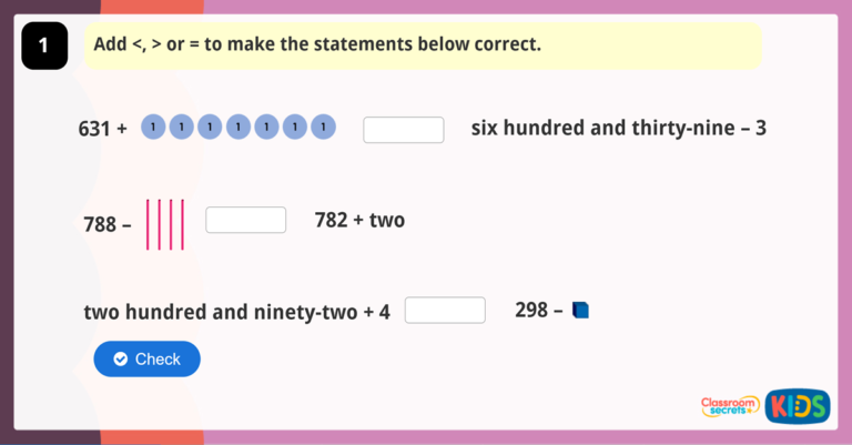 Year 3 3-Digit Numbers and Ones Game | Classroom Secrets Kids