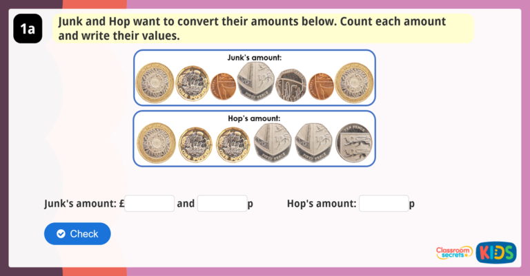 Year 3 Converting Money Reasoning Practice | Classroom Secrets Kids