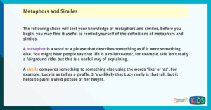 Year 4 Similes and Metaphors Game | Classroom Secrets Kids