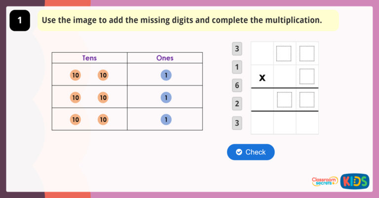 Year 3 Multiply 2 Digits by 1 Digit Game | Classroom Secrets Kids