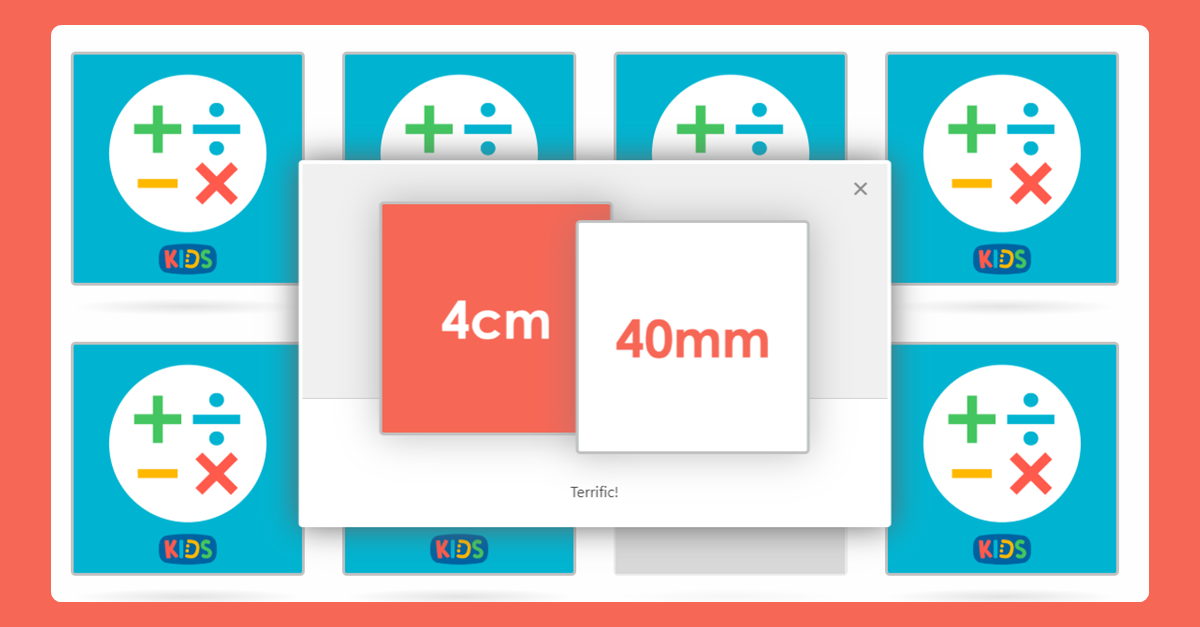 Year 4 Converting Lengths Game with Memory Cards 1 | Classroom Secrets Kids