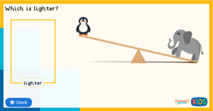 Reception Heavier and Lighter Weight Game | Classroom Secrets Kids