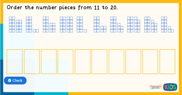 Reception Order the Numbers 11-20 | Classroom Secrets Kids