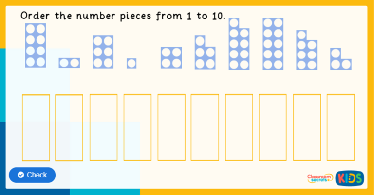 Reception Ordering Numbers 0-10 | Classroom Secrets Kids