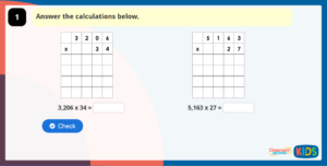 Year 5 Multiply 4 Digits by 2 Digits | Classroom Secrets Kids
