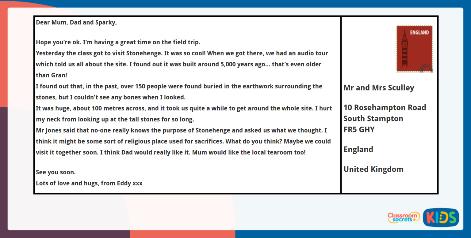 Year 5 Reading Comprehension Postcards From Stonehenge | Classroom ...