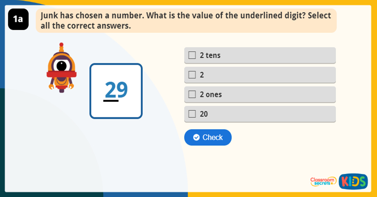Year 2 Place Value in a 2-Digit Number Reasoning Activity | Classroom ...