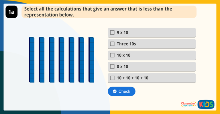 Year 2 The 10 Times Table Reasoning Practice | Classroom Secrets Kids
