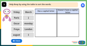 Year 2 Using Capital Letters Game | Classroom Secrets Kids