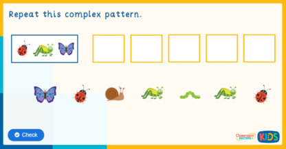 Reception Repeating a Complex Pattern Game | Classroom Secrets Kids