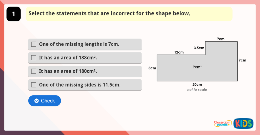 Year 6 Area and Perimeter Game | Classroom Secrets Kids