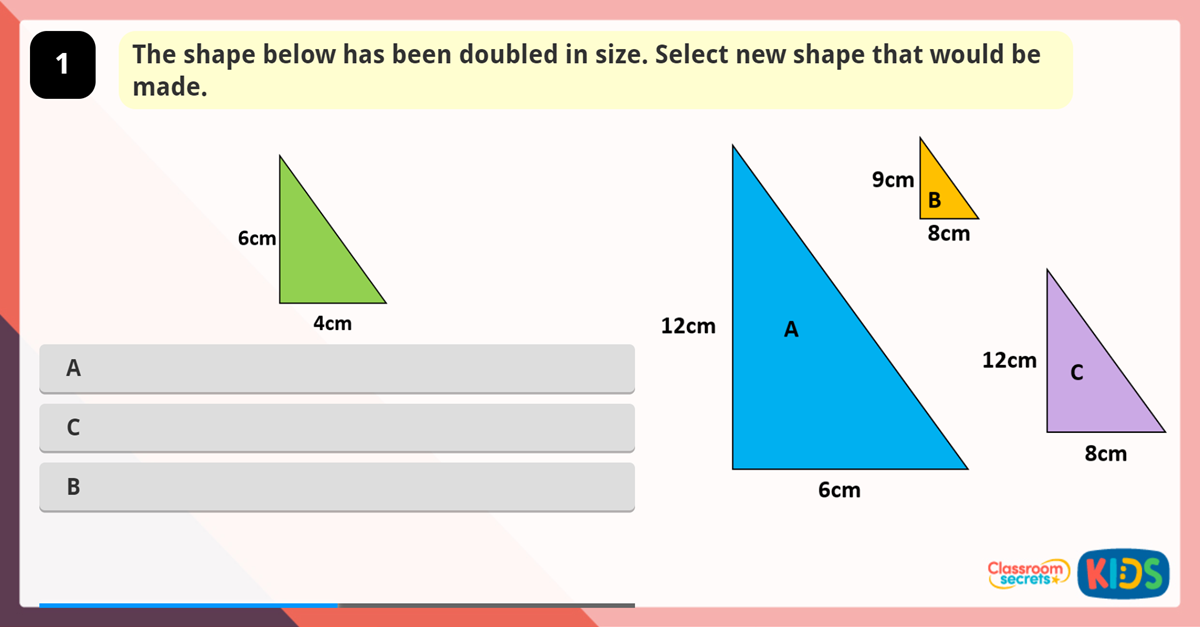 Year 6 Using Scale Factors Game Classroom Secrets Kids