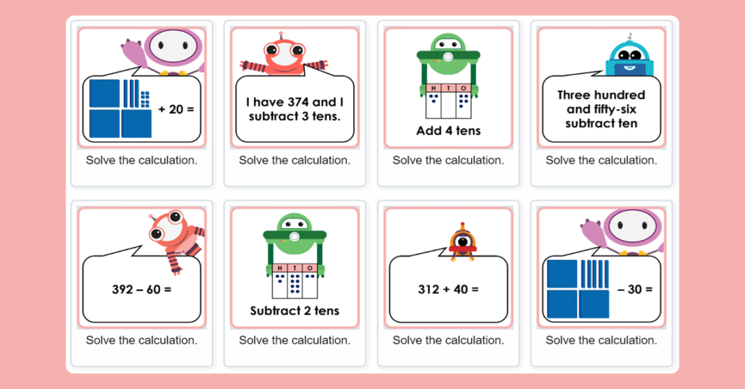 Year 3 Add and Subtract 3-Digit Numbers and Tens Sequencing Game ...