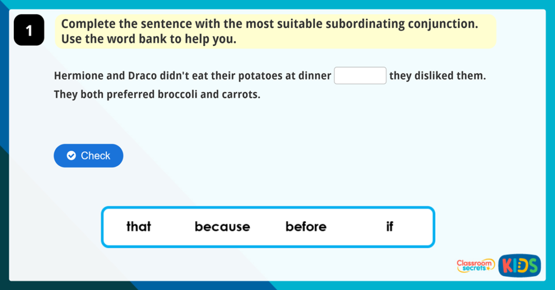 Year 3 Extending Sentences by Using Conjunctions Game 2 | Classroom ...