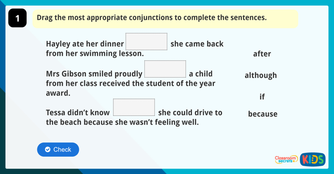 Year 3 Extending Sentences by Using Conjunctions Game | Classroom ...