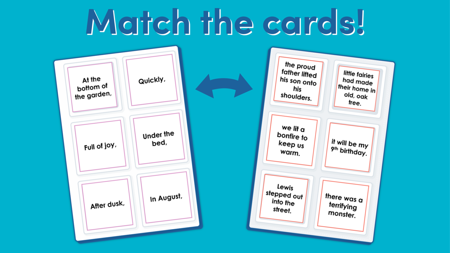 Year 4 Fronted Adverbials Matching Cards | Classroom Secrets Kids
