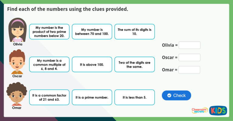 Year 6 Factors, Multiples and Prime Numbers Maths Challenge | Classroom ...