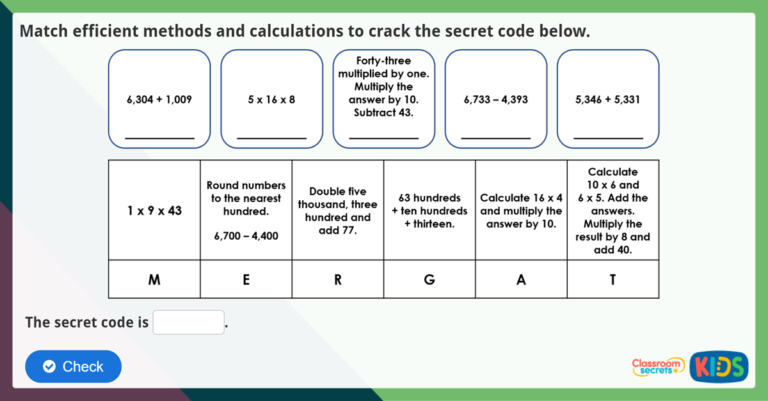 Year 6 Mental Calculations Maths Challenge | Classroom Secrets Kids