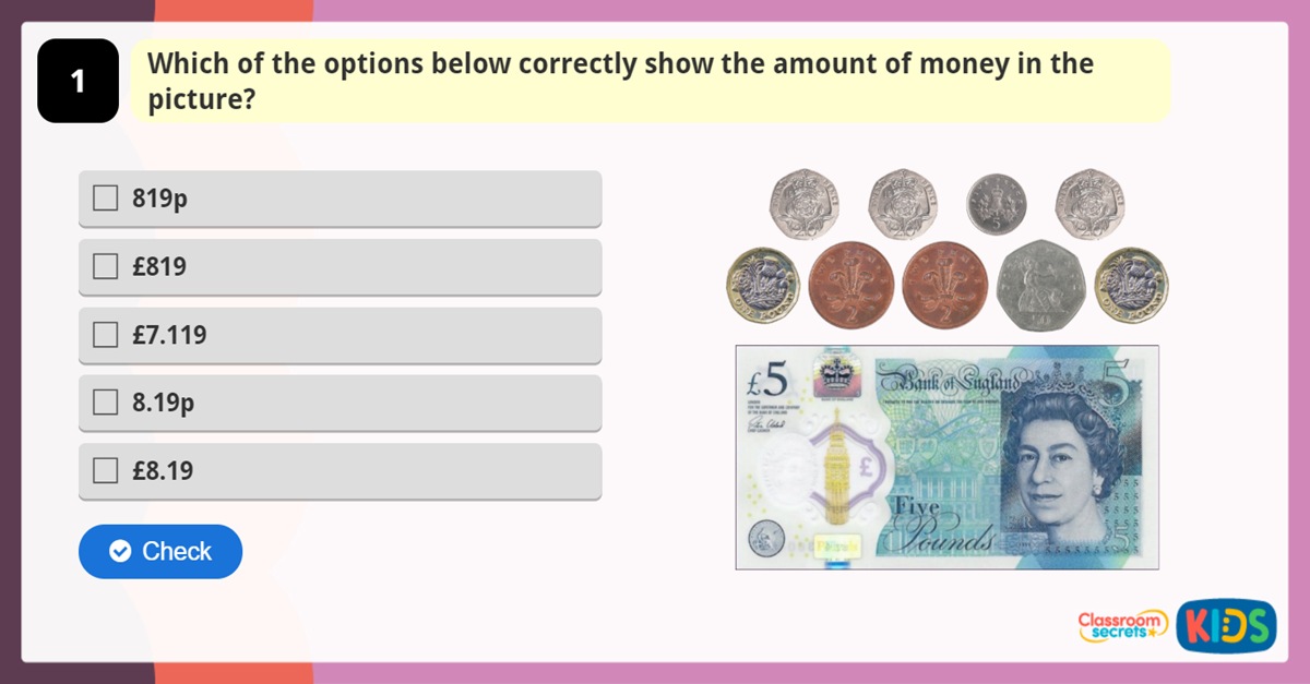 Year 4 Pounds and Pence Game | Classroom Secrets Kids