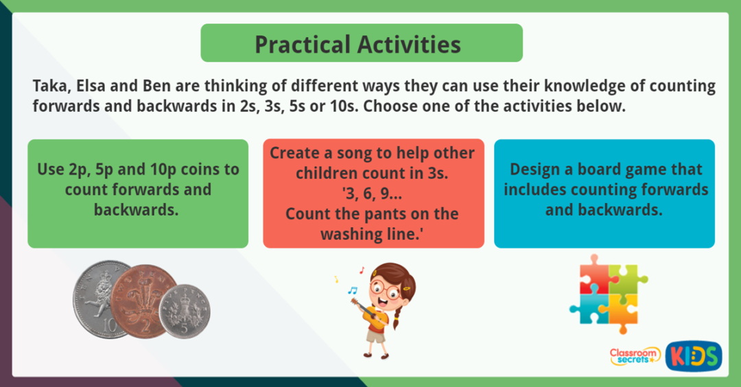 Year 2 Count in steps of 2, 3, and 5 from 0 Practical Activities ...