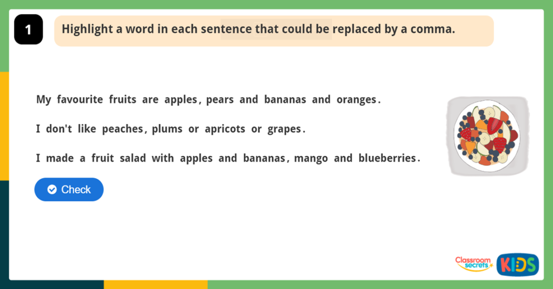 Commas | Classroom Secrets Kids