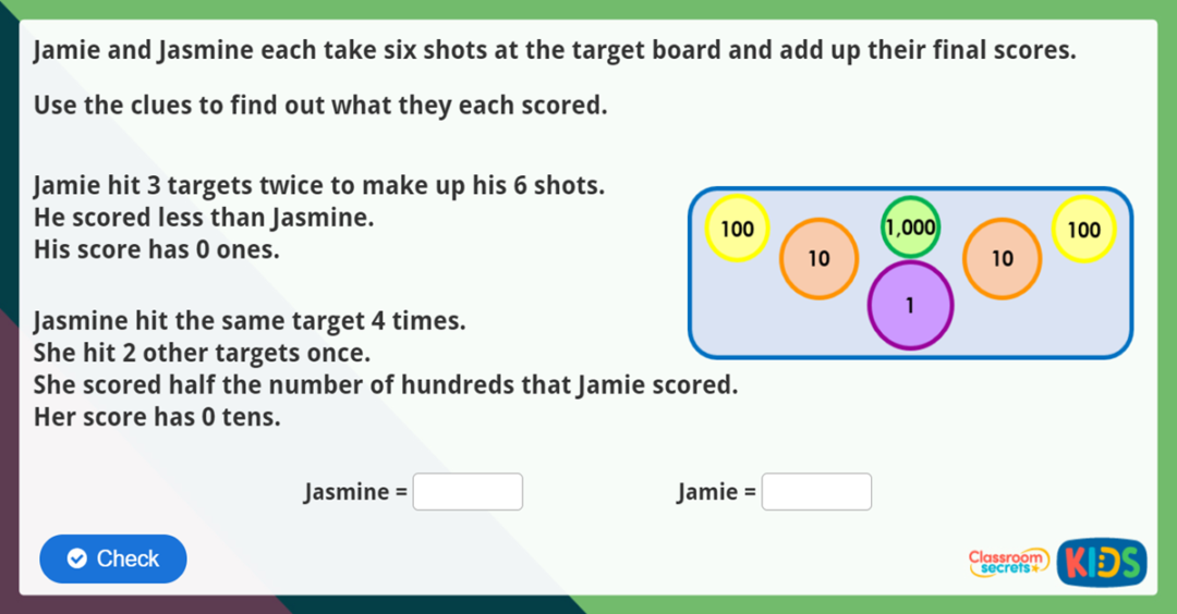 Year 4 Represent Numbers Maths Challenge 1 | Classroom Secrets Kids