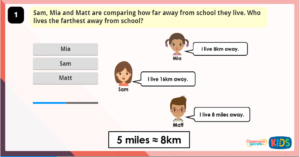 Year 6 Miles and Kilometres Game | Classroom Secrets Kids