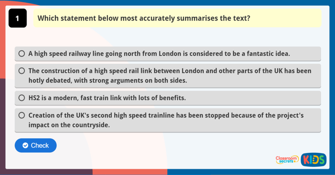 Year 6 Summarising Texts Reading Comprehension 1 | Classroom Secrets Kids