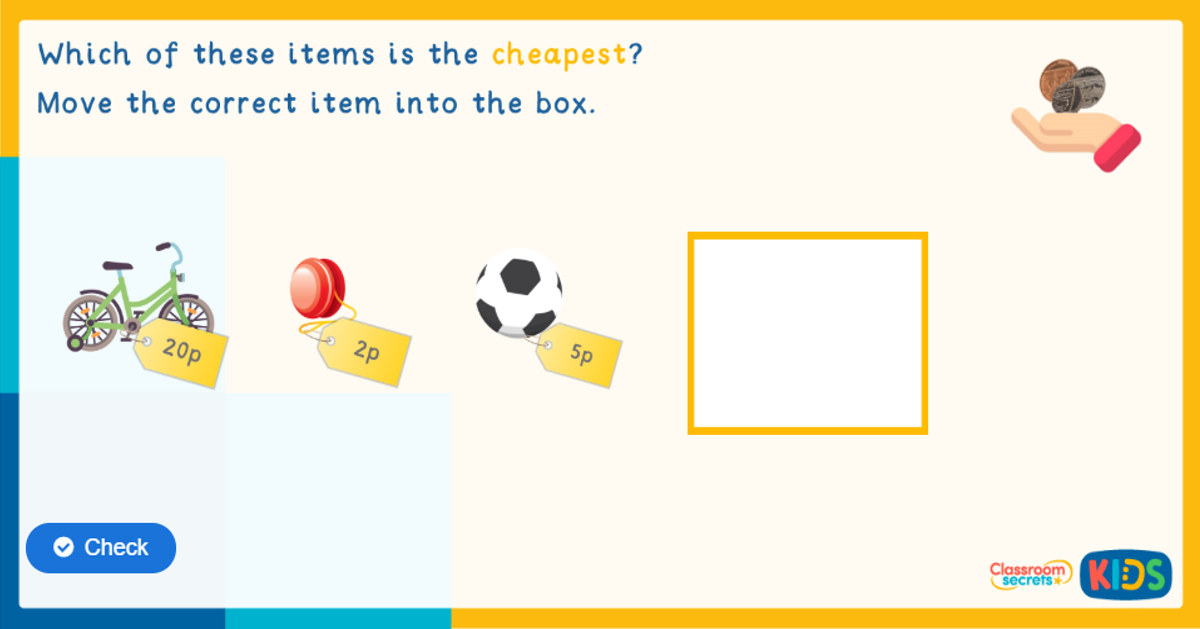 Reception Money Values Game | Classroom Secrets Kids