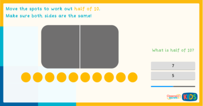 Reception Number Halving Game | Classroom Secrets Kids